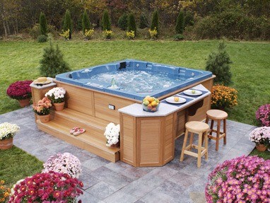 Hydropool Midlands Hot Tubs at Arctic Cabins